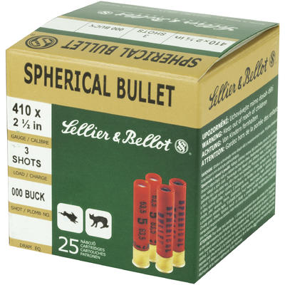 Sellier & Bellot Shotshells V051592U 410 Gauge 2.5in 000 Buckshot 3 Pellets [SB410A] | Ammo Freedom